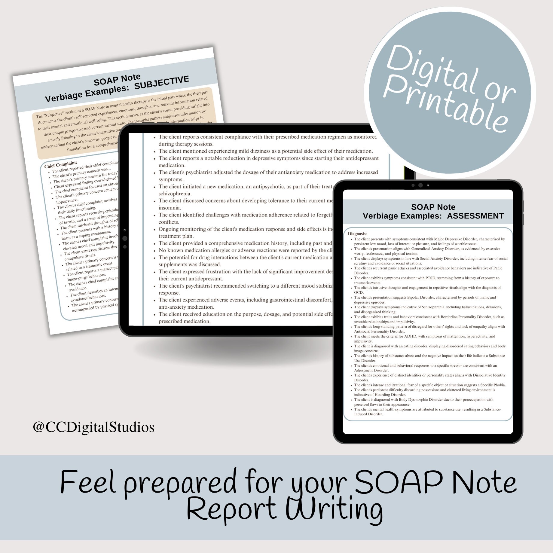 SOAP Note Guide Examples & Prompts 50 Pages of SOAP Note - Etsy Canada