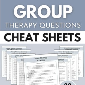 Group Therapy Questions & Activities: Counseling Conversation Starters ...