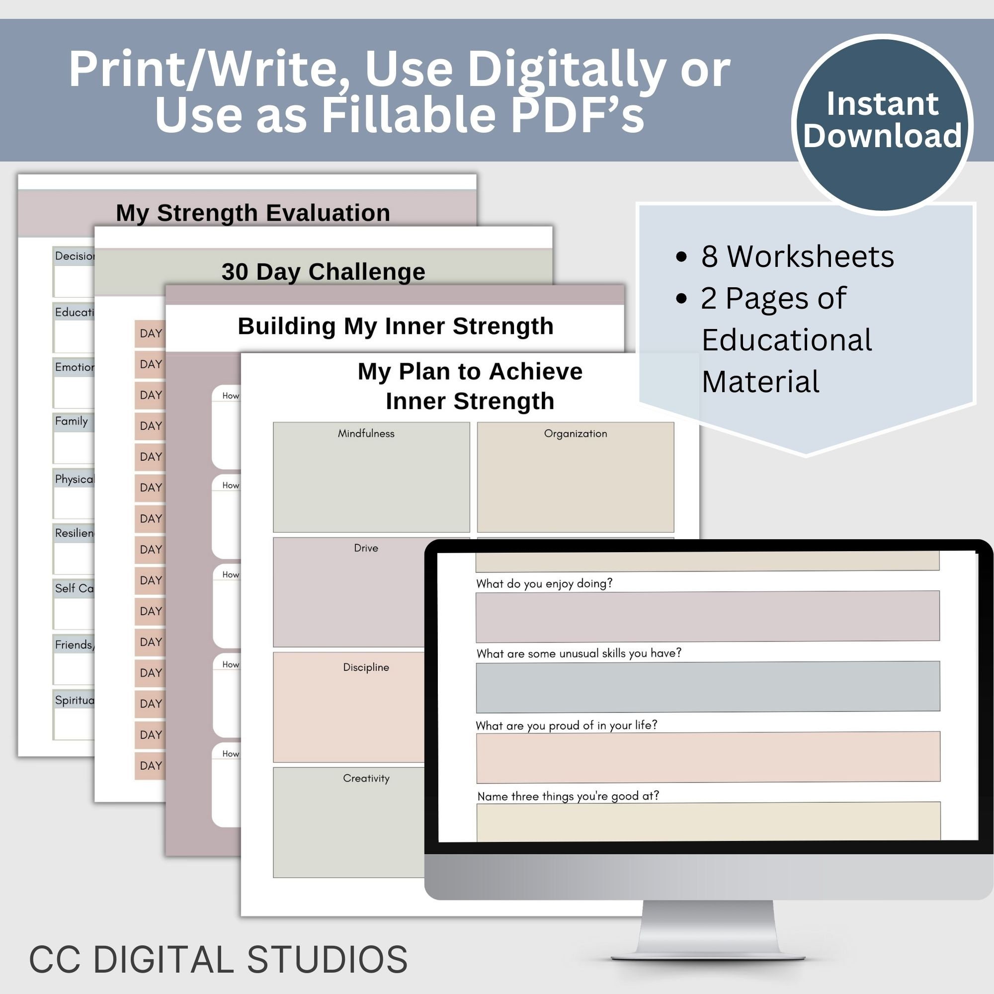Internal Family Systems Strength Based Therapy Worksheets, Solution ...