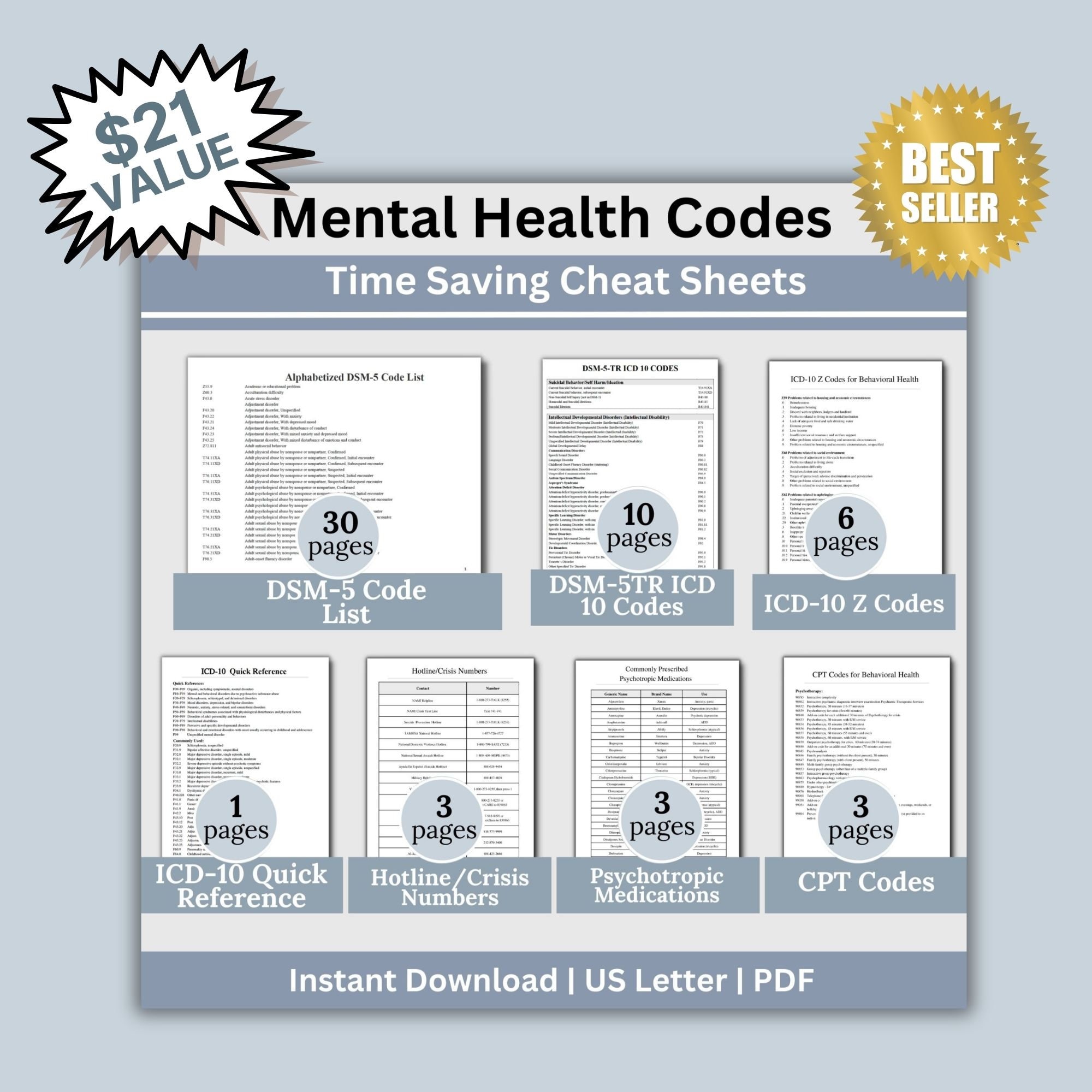 Therapy Cheat Sheet BUNDLE, Counseling Tools for Therapists Office ...