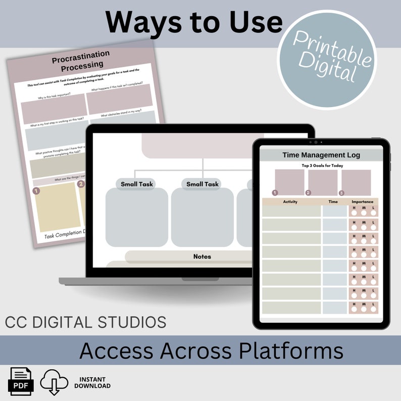 Executive Functioning Adult ADHD CBT Worksheets, Psychotherapy ...