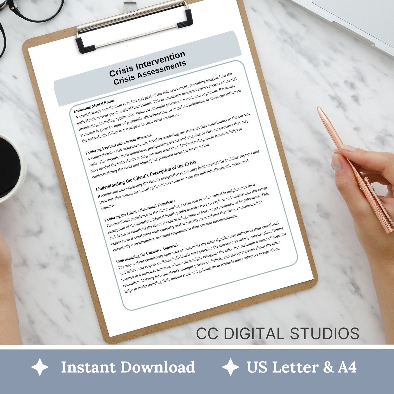 Mental Health Crisis Intervention Guide, Cheat Sheets Reference Sheets ...