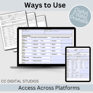 Progress Note With MSE Mental Status Exam, Counseling Office Forms ...
