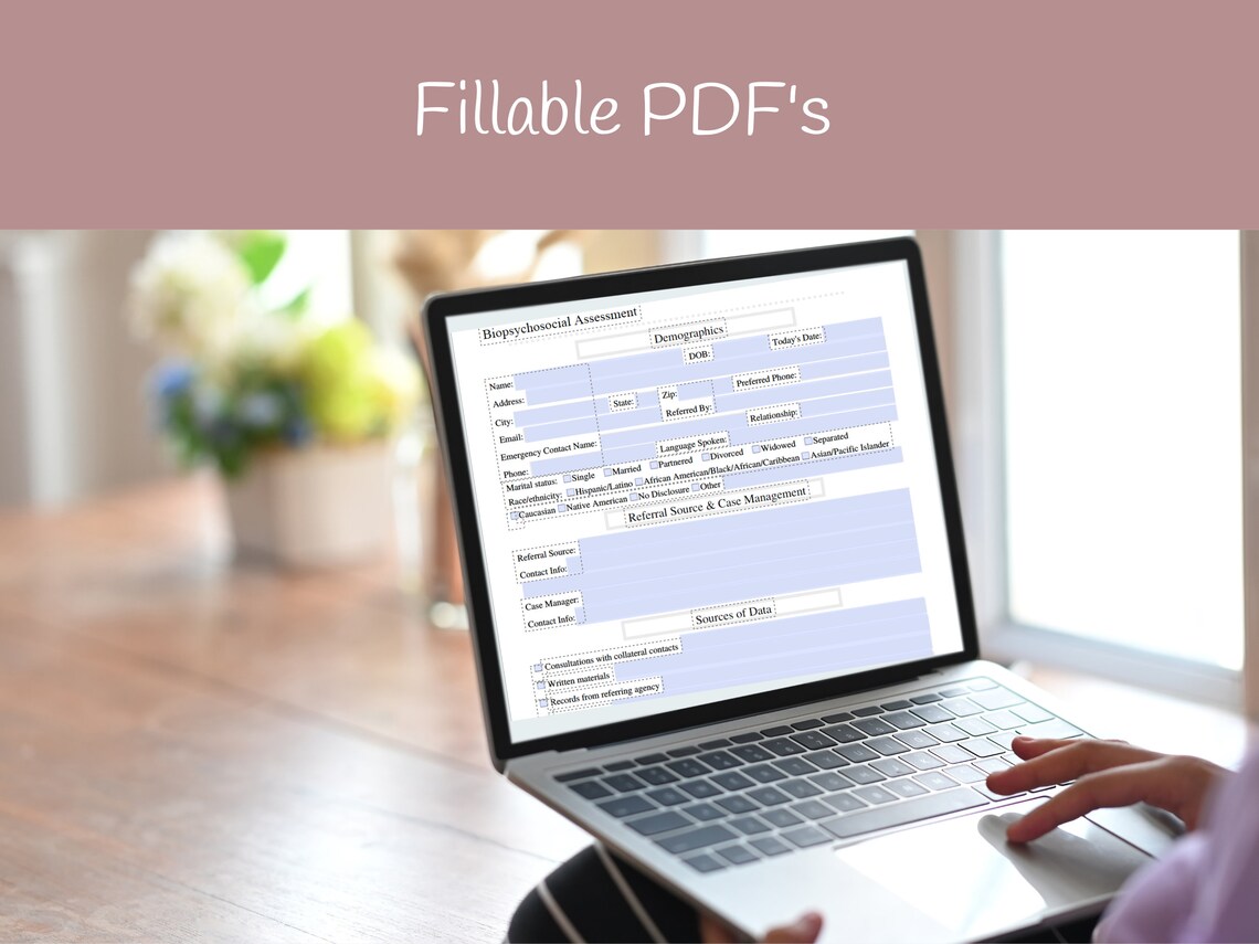 Biopsychosocial Intake Assessment Form Comprehensive Fillable - Etsy