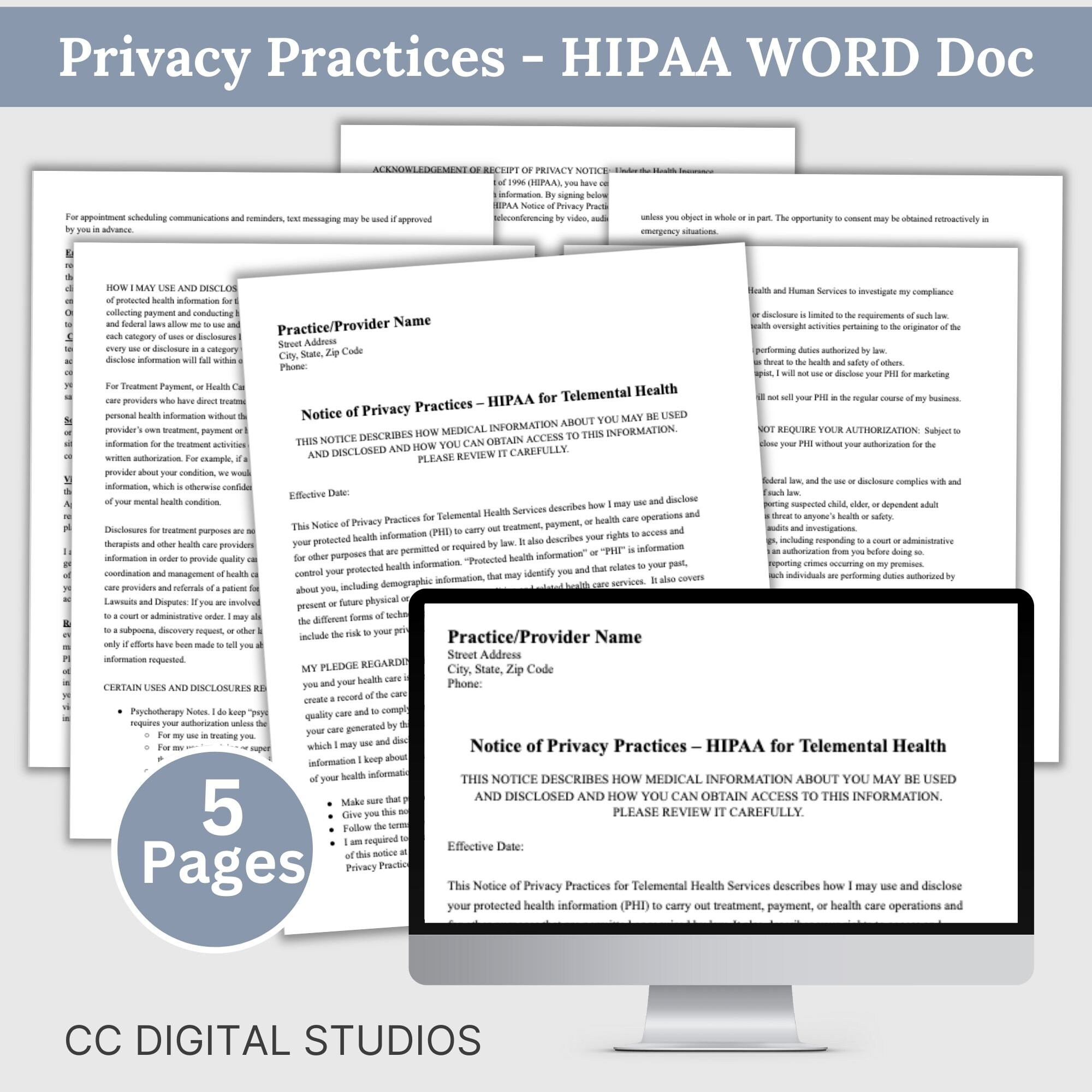 Telemental Health Bundle WORD Doc Therapy Notes, Therapy Notes for ...