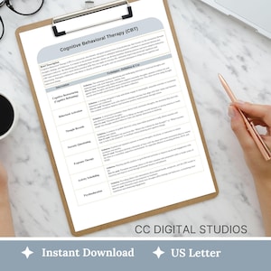 CBT Intervention List, Mental Health Techniques, Cheat Sheet ...