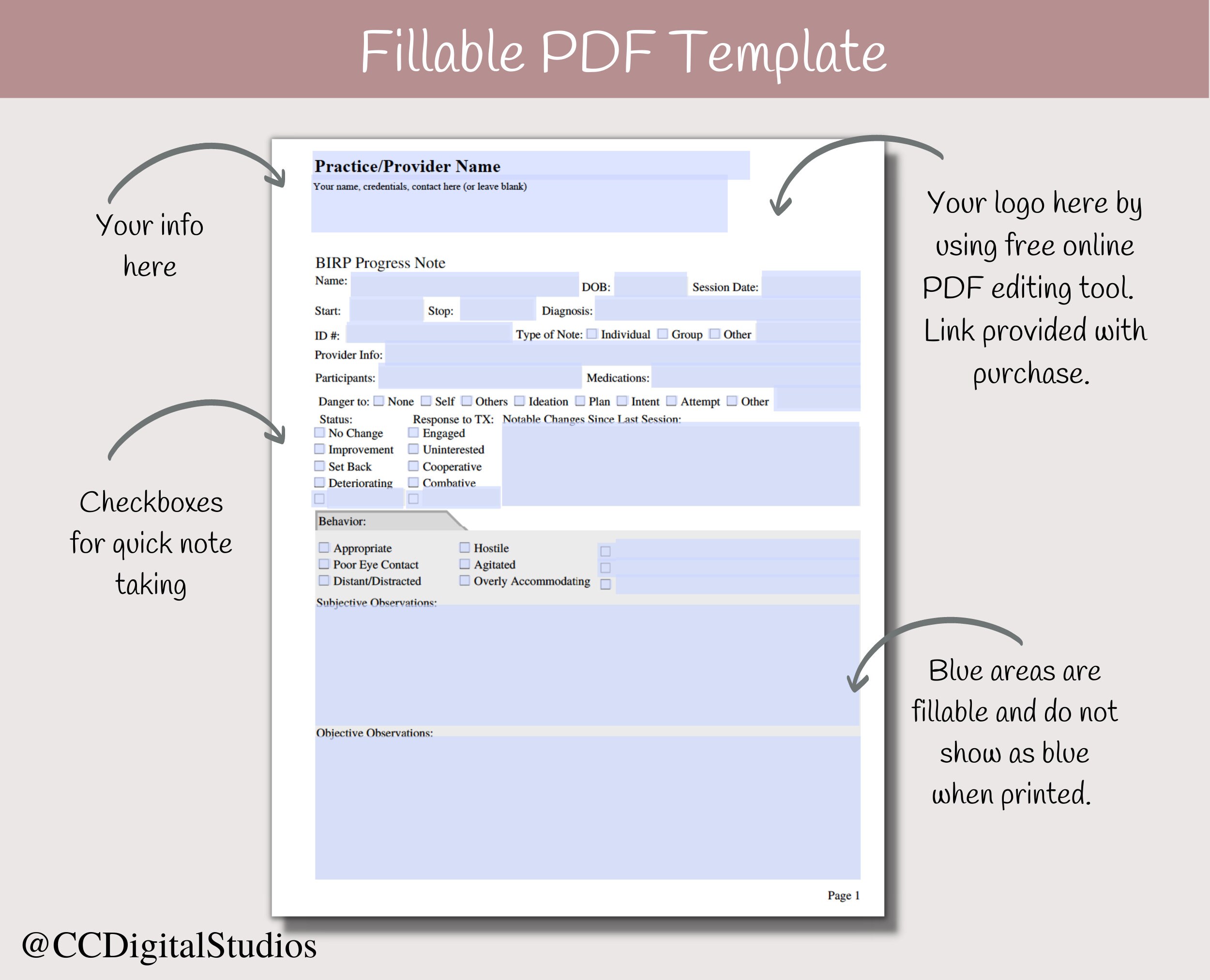Superbill Template for Mental Health Providers Editable & - Etsy Australia