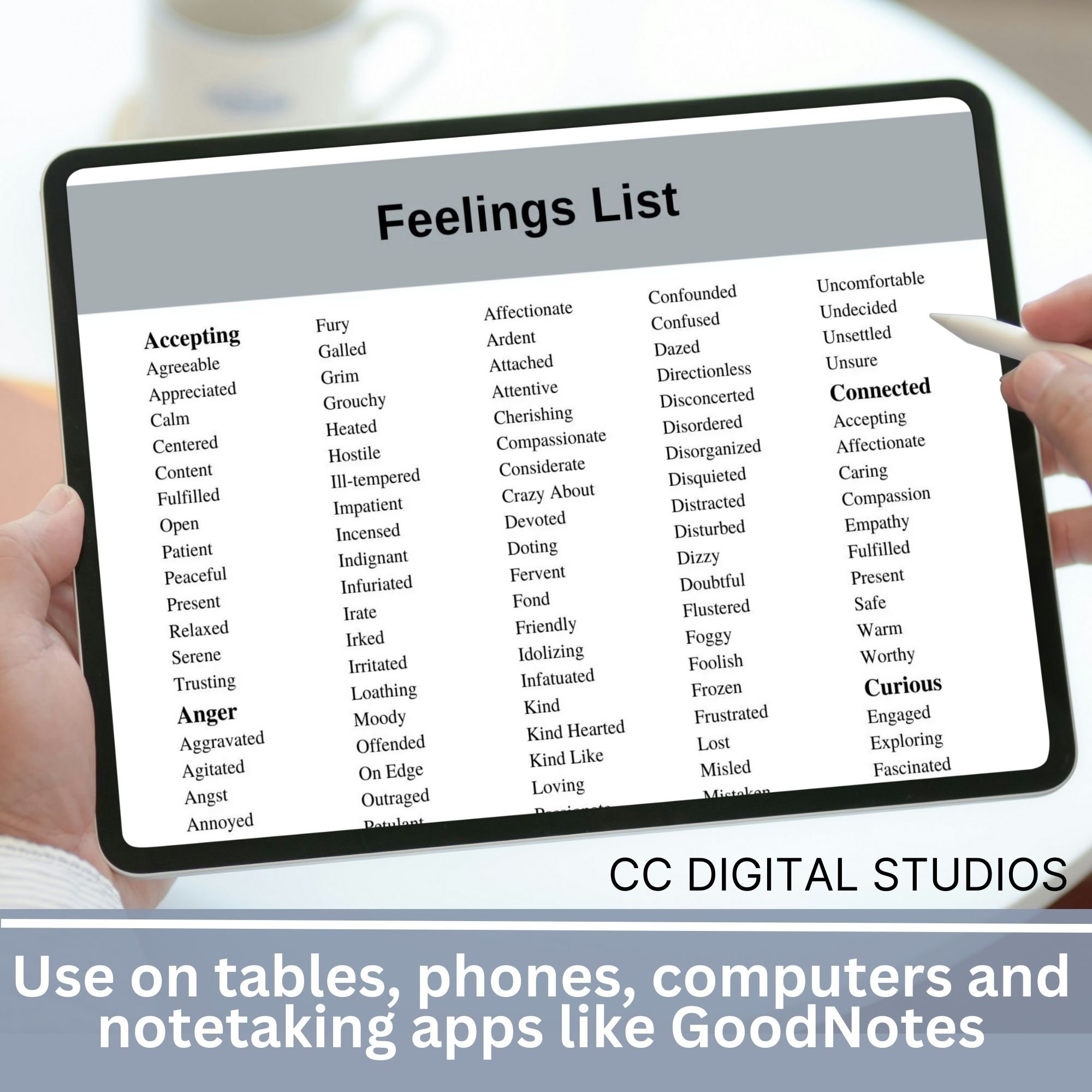 Emotion Wheel and Feelings List, Therapy Tool, Feelings Wheel ...