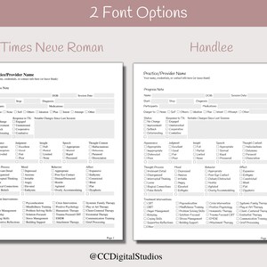 Progress Notes for Therapists, Fillable & Editable Form, Client ...