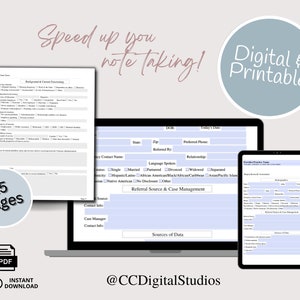 Biopsychosocial Intake Assessment Form Comprehensive Fillable - Etsy