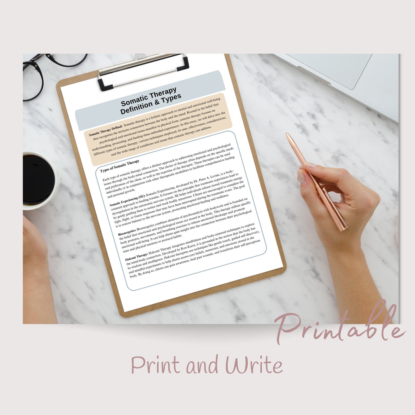 Somatic Therapy Cheat Sheets for Mental Health Clinicians, Techniques ...