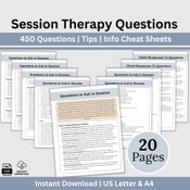 Solution Focused Therapy Questions Cheat Sheet, Therapy Session ...