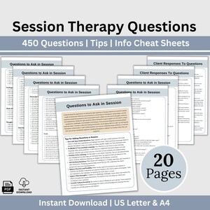 Solution Focused Therapy Questions Cheat Sheet, Therapy Session ...