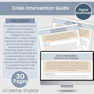 Mental Health Crisis Intervention Guide, Cheat Sheets Reference Sheets ...