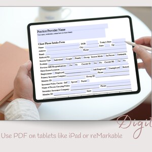 Client Intake Form, Phone Consult for Clinicians, Mental Health Client ...