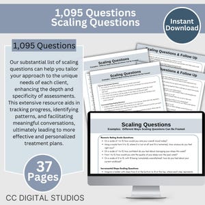 Therapy Questions Scaling Questions for Counseling Sessions, Therapy ...