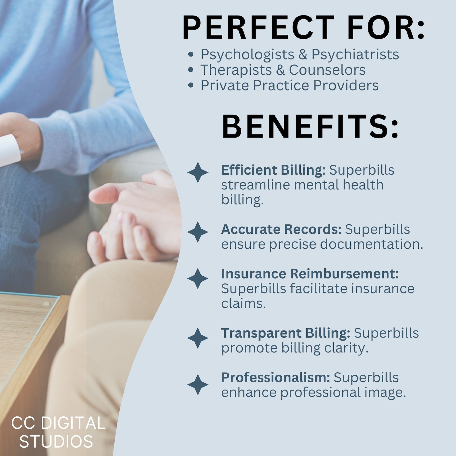 Mental Health Superbill Template: Editable Client Billing (WORD Doc) - Etsy