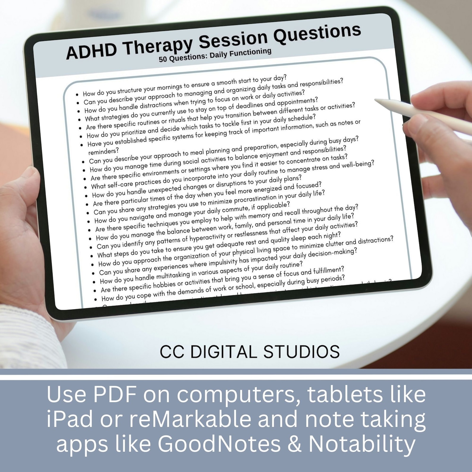 ADHD Therapy Questions, Therapist Planner Reference Sheet, Perfect for ...
