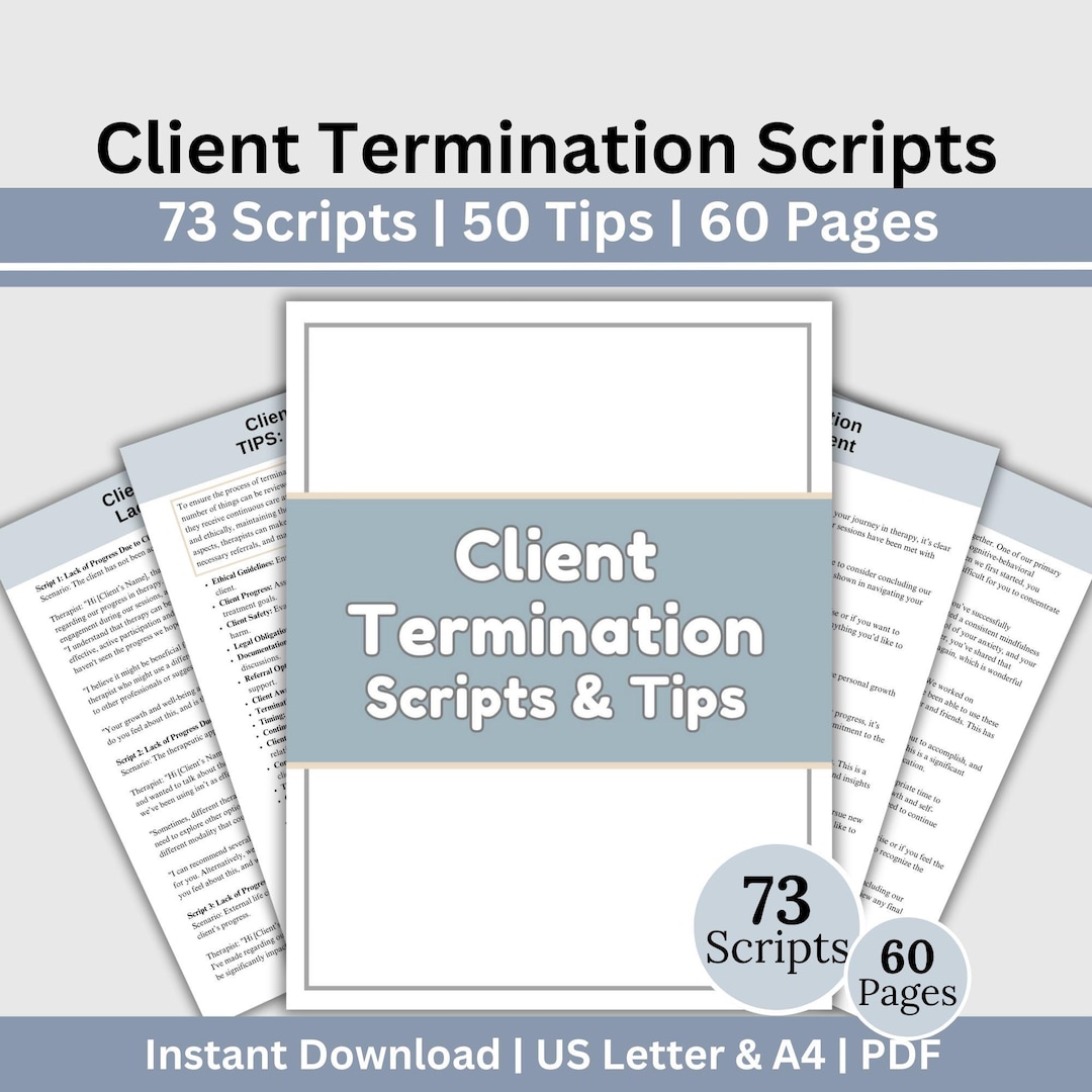 Therapy Scripts for Client Termination, 73 Therapy Cheat Sheets ...