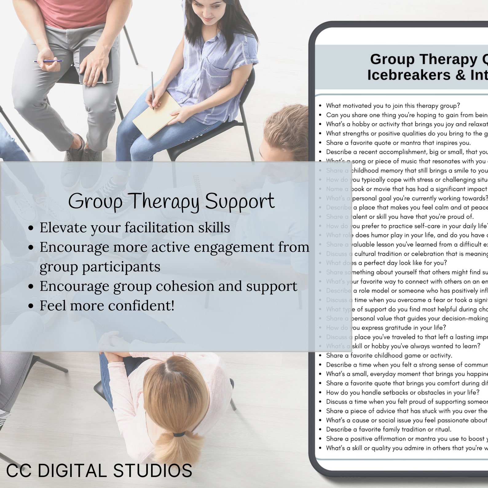 Group Therapy BUNDLE, Therapy Questions, Progress Note Guide, Group ...