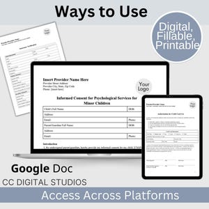 Policy Forms BUNDLE, Editable Google Docs, Psychologists Office ...