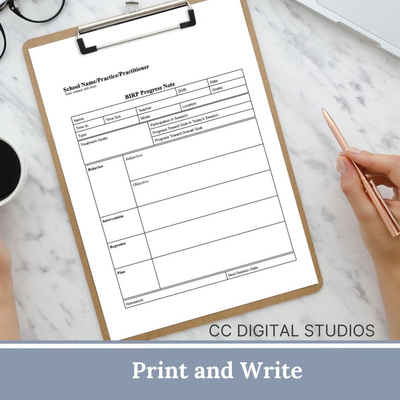 BIRP Progress Note for School Counselors, School Psychologist, School ...