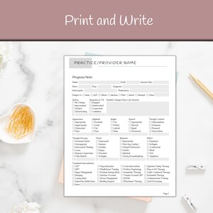 Progress Notes for Therapists Fillable & Editable Form - Etsy