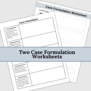 5 P's Case Formulation Worksheets: Mental Health Client Map (digital ...