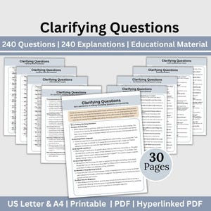 Therapy Questions Cheat Sheet: 240 Clarifying Questions (digital ...