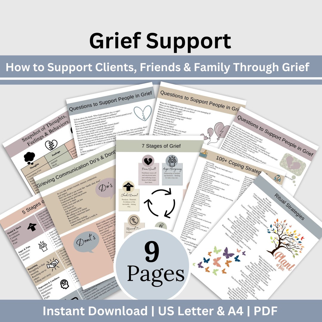 Grief Support Worksheets: Coping With Loss, Rituals & Coping Skills ...
