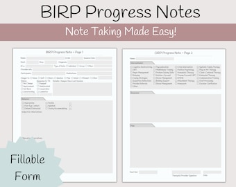 Therapy Birp Notes - Etsy