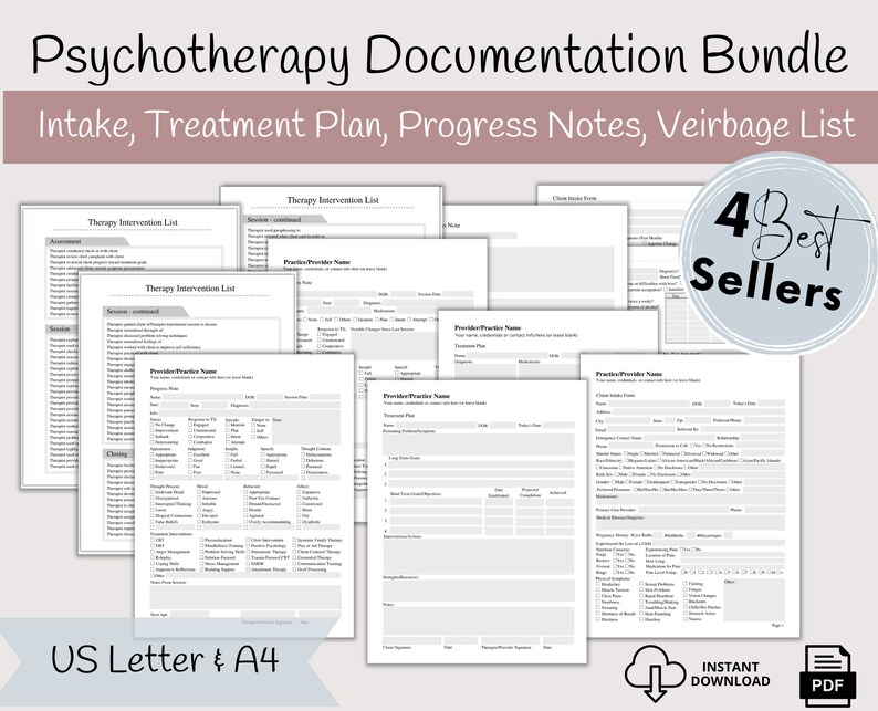 Documentation Bundle Progress Note Template Clinical Terms - Etsy