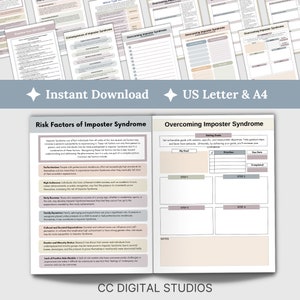 CBT Worksheets for Imposter Syndrome Therapy Worksheets, Inner Child ...