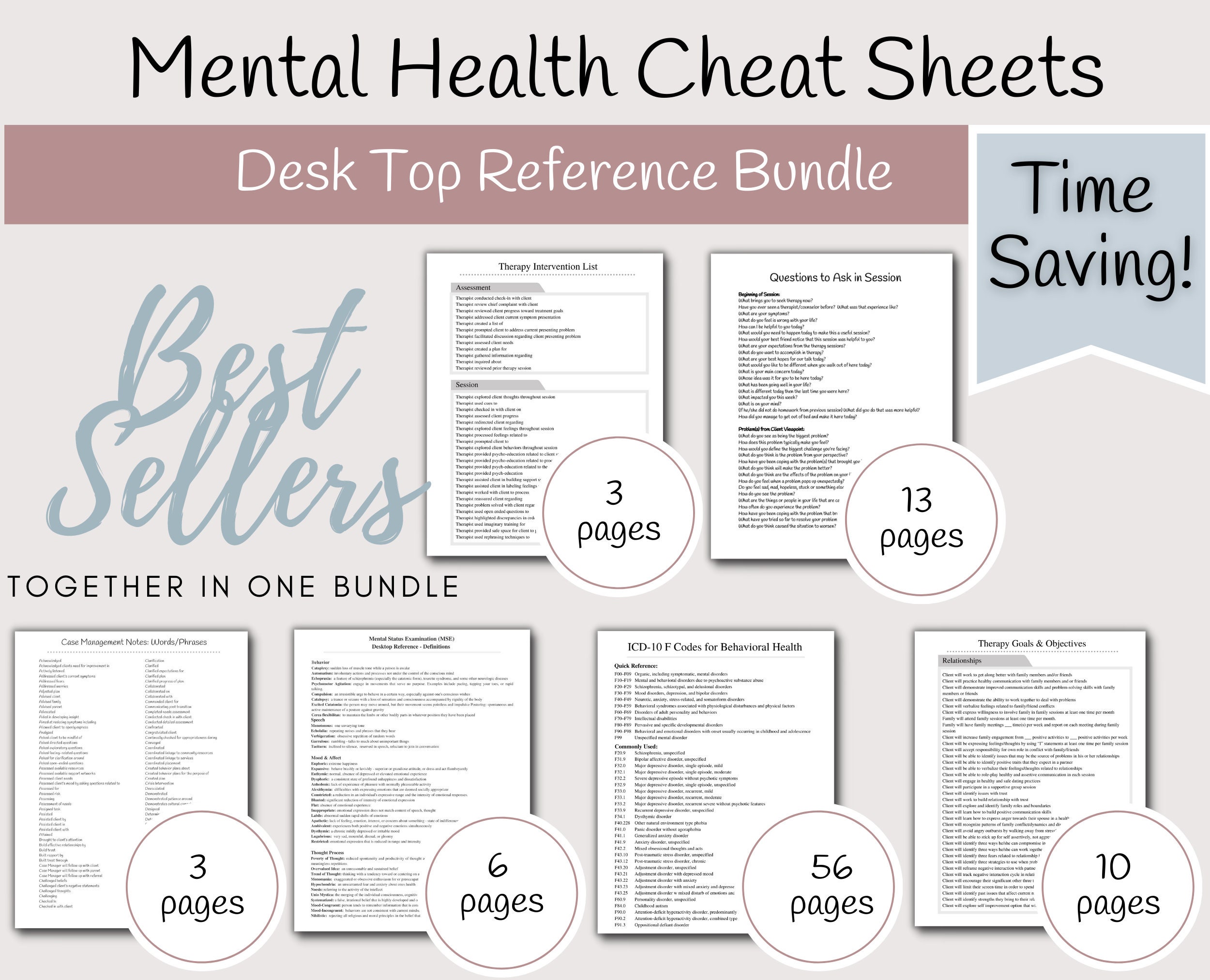 CHEAT SHEET BUNDLE Mental Health Desk Top Reference - Etsy UK