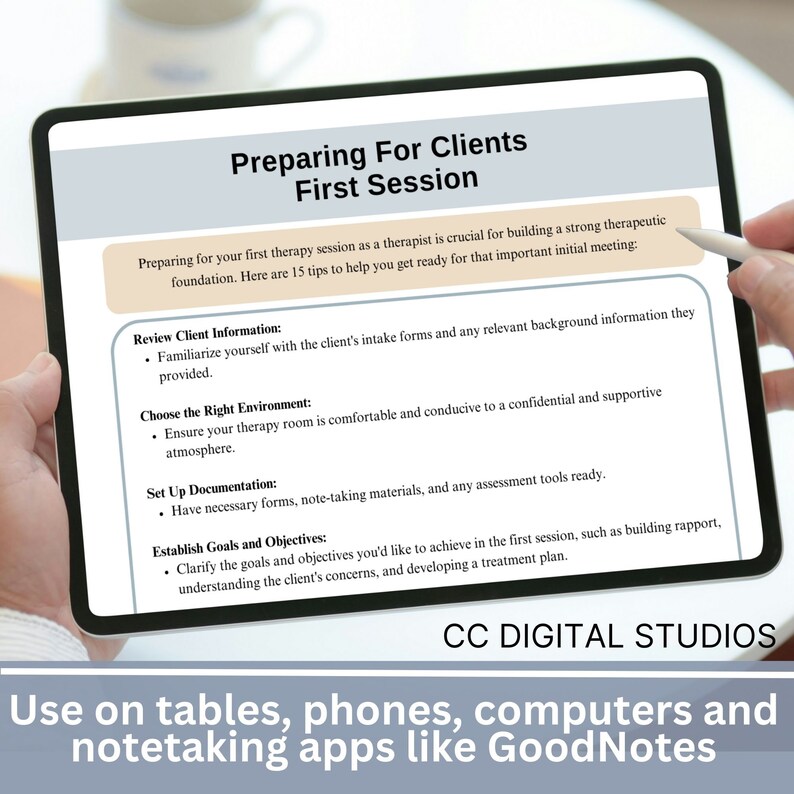 Therapy Session Guide: Counseling Tools & Checklist (digital Download ...