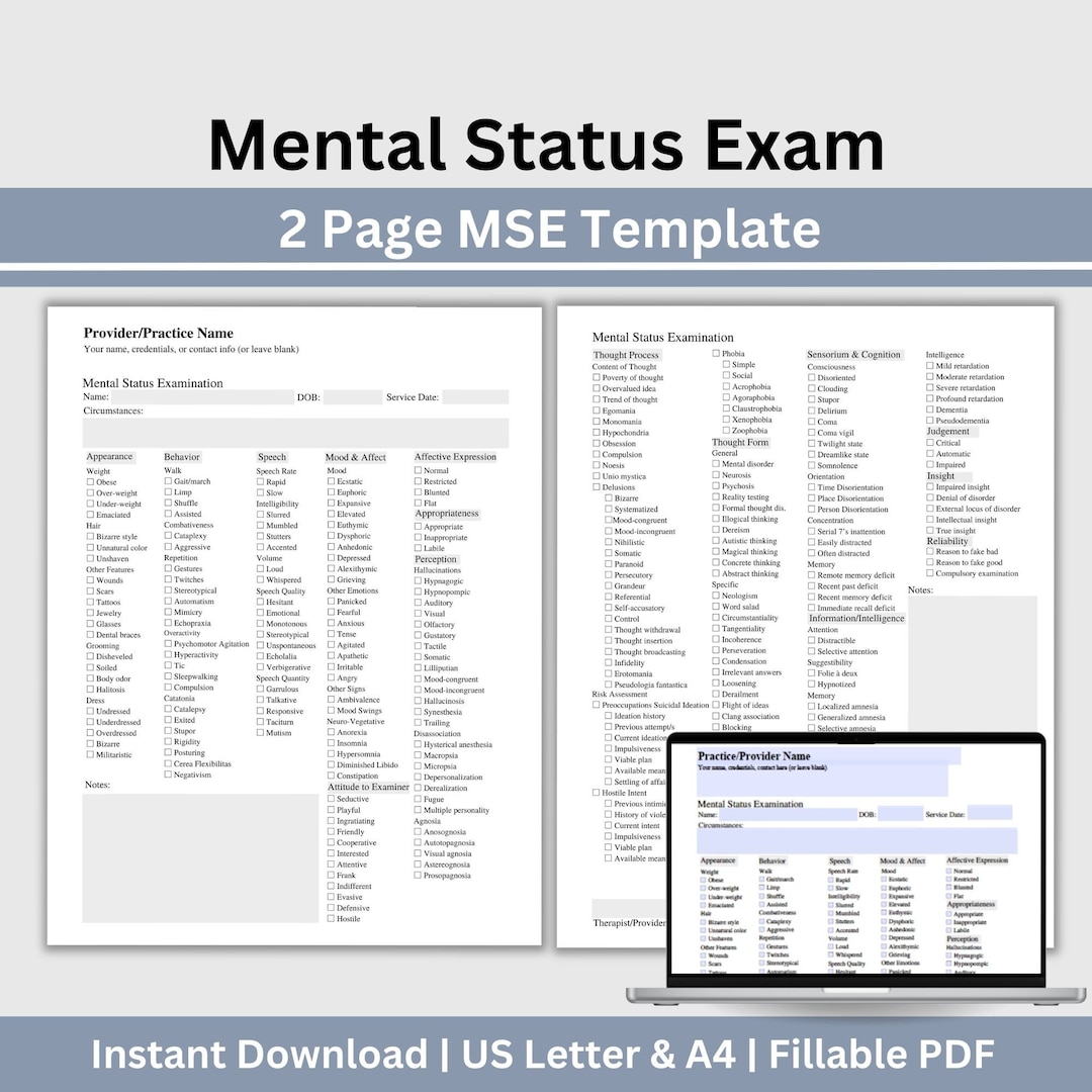 Mental Status Exam Therapy Notes, Therapist Office Progress Note ...