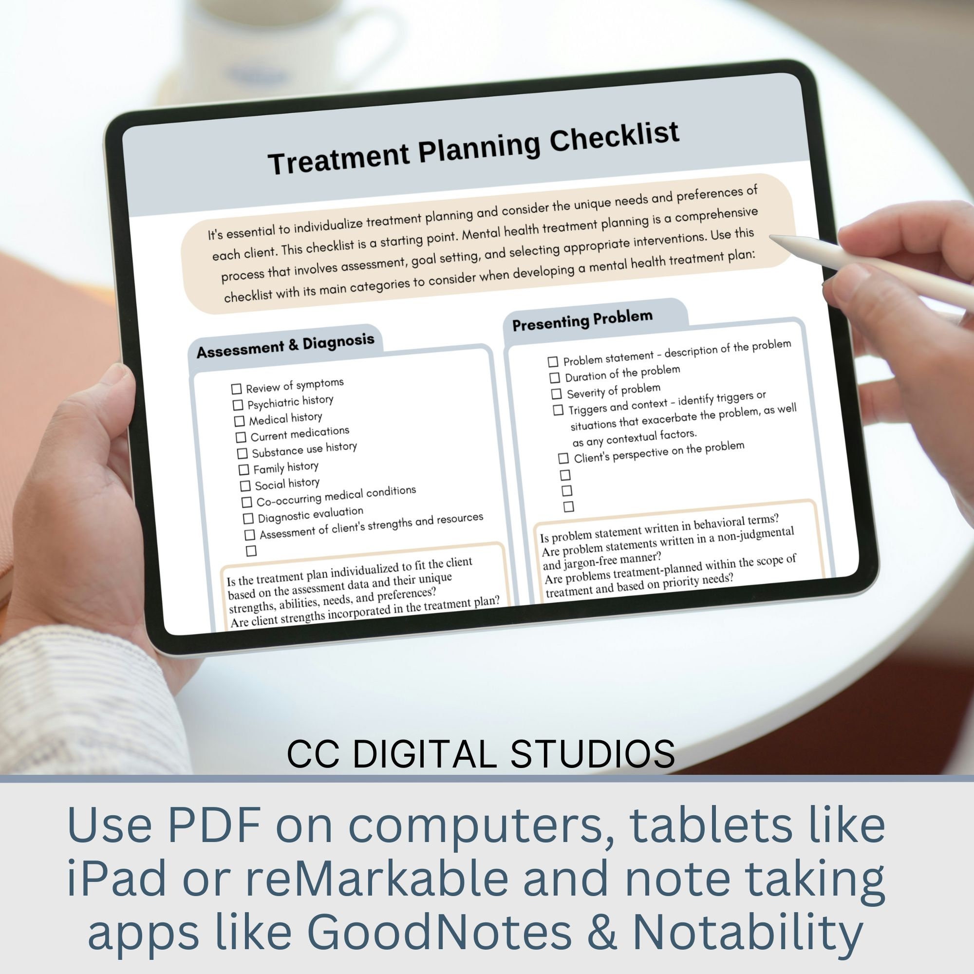 Therapist Treatment Plan Checklist: Therapy Documentation Cheat Sheet ...