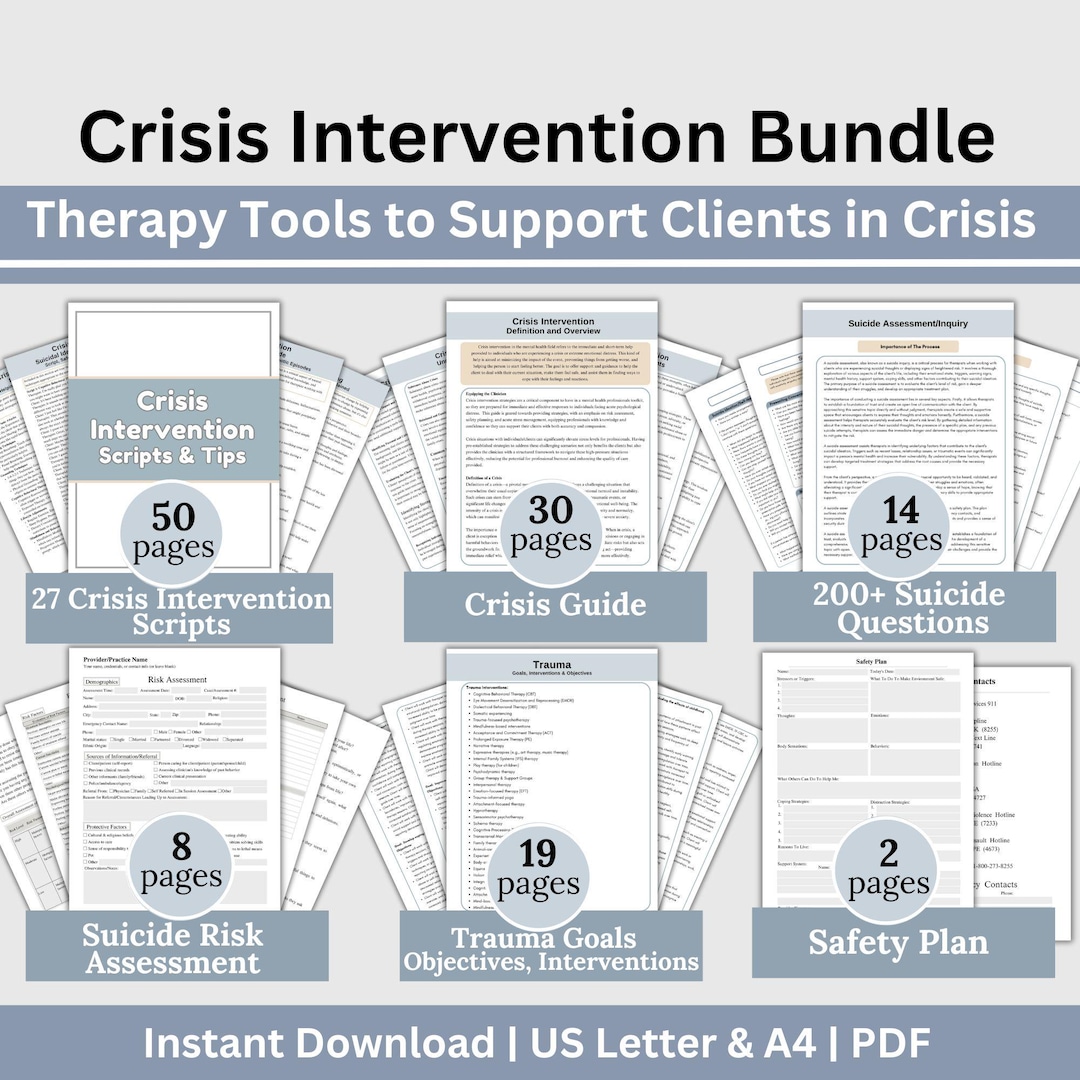 Therapist Planner for Crisis Intervention Suicide Assessment, Therapy ...