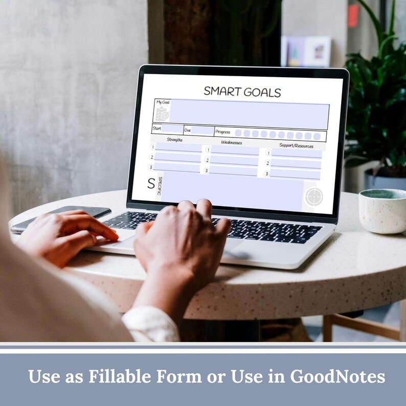 SMART Goals Template, Goal Setting Worksheet, Goal Tracker, DBT Skills ...