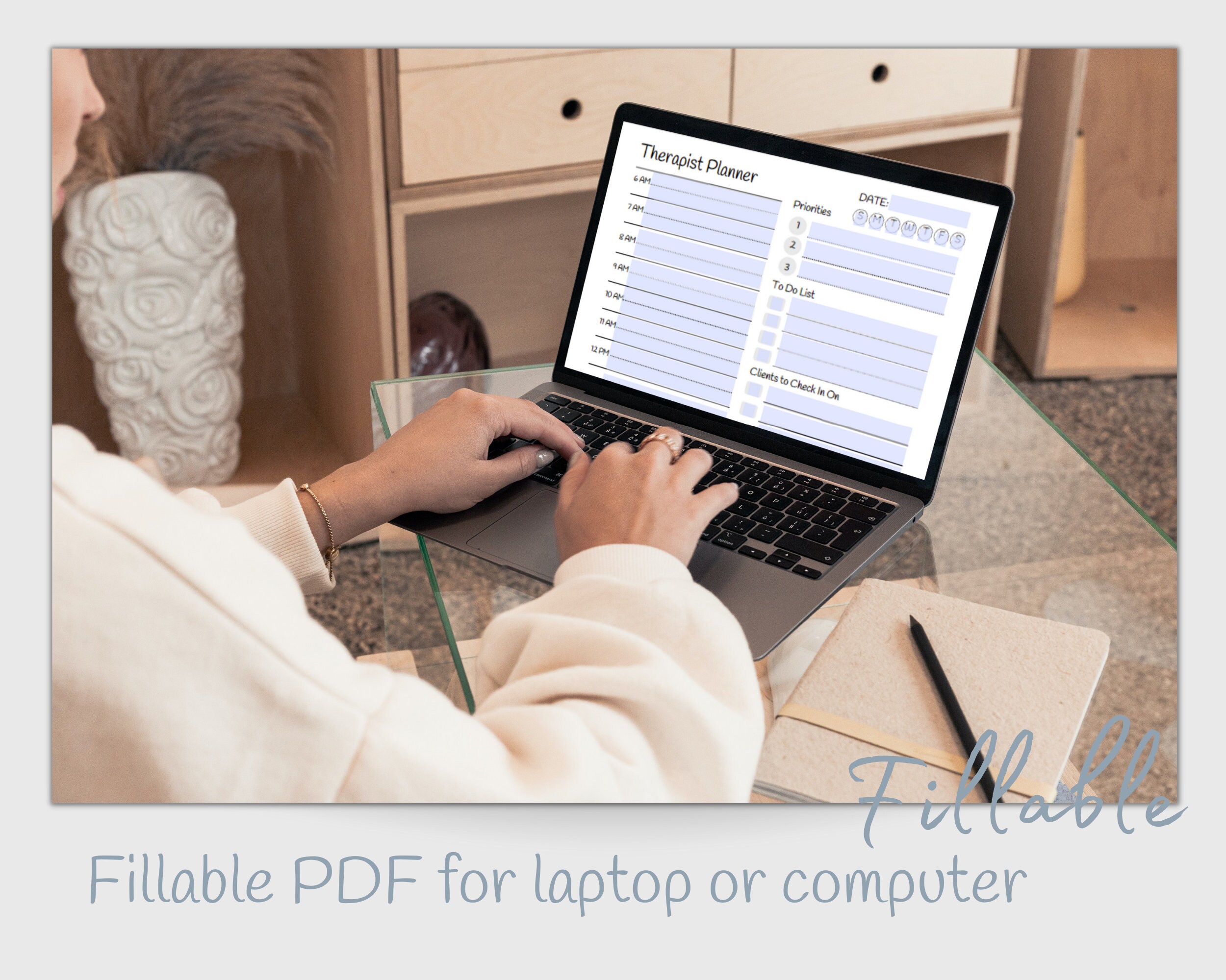 Therapist Daily Planner, Daily Clinical Planning Tool, 30 Min Daily ...