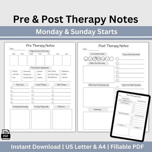 Therapy Session Reflection Worksheet / Post Therapy Check-in / Therapy ...