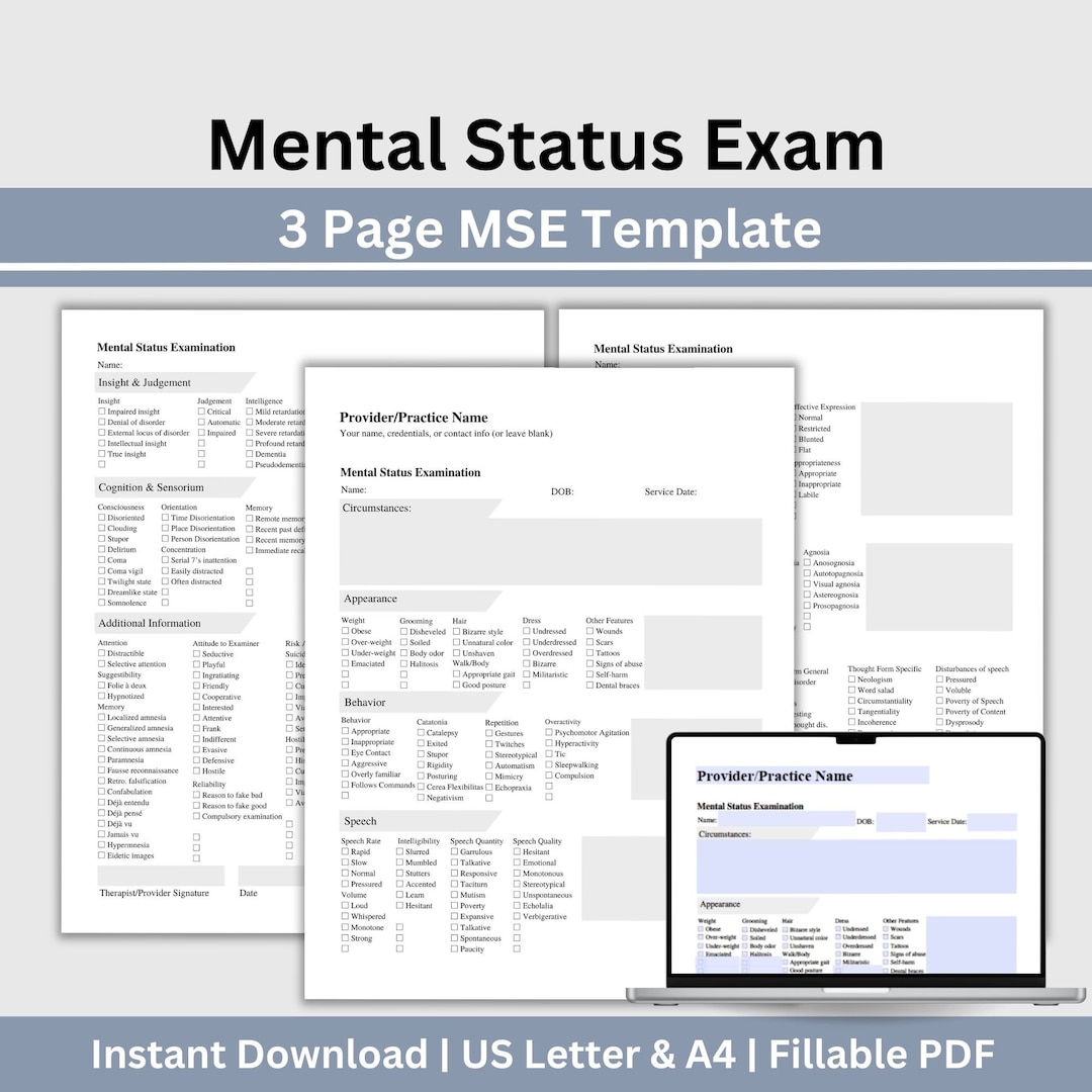 Mental Status Exam Therapy Notes, Therapist Office Progress Note ...