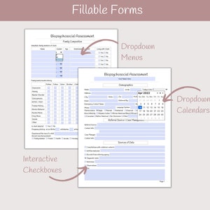 Biopsychosocial Assessment Forms Comprehensive Fillable Forms - Etsy