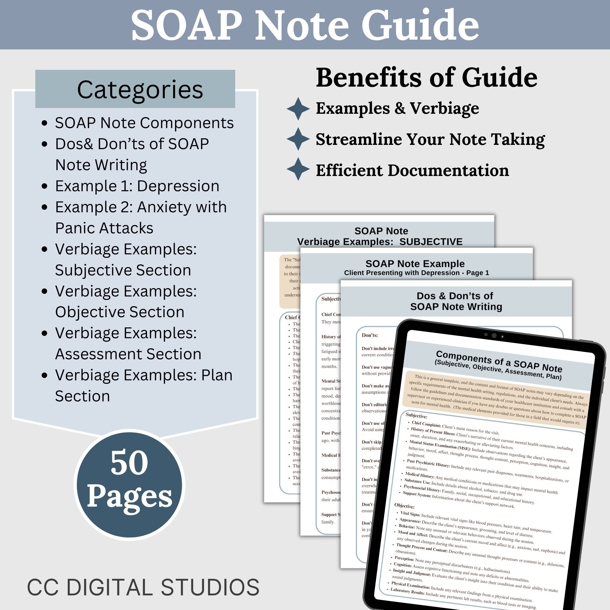 Therapist Documentation Guide Bundle: Progress Notes, SOAP Notes, Group ...