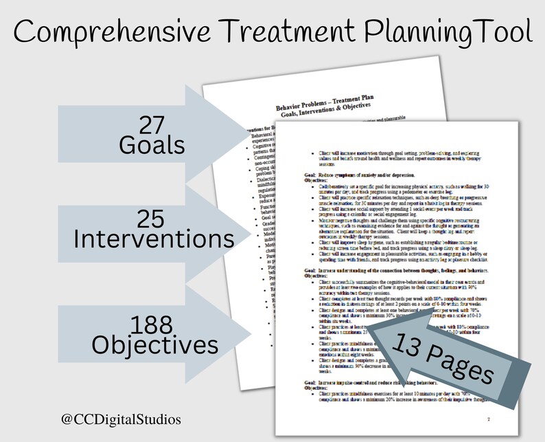 Therapy Goals & Objectives BUNDLE, Treatment Interventions, Therapist ...