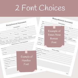 Biopsychosocial Assessment Forms Comprehensive Fillable Forms - Etsy