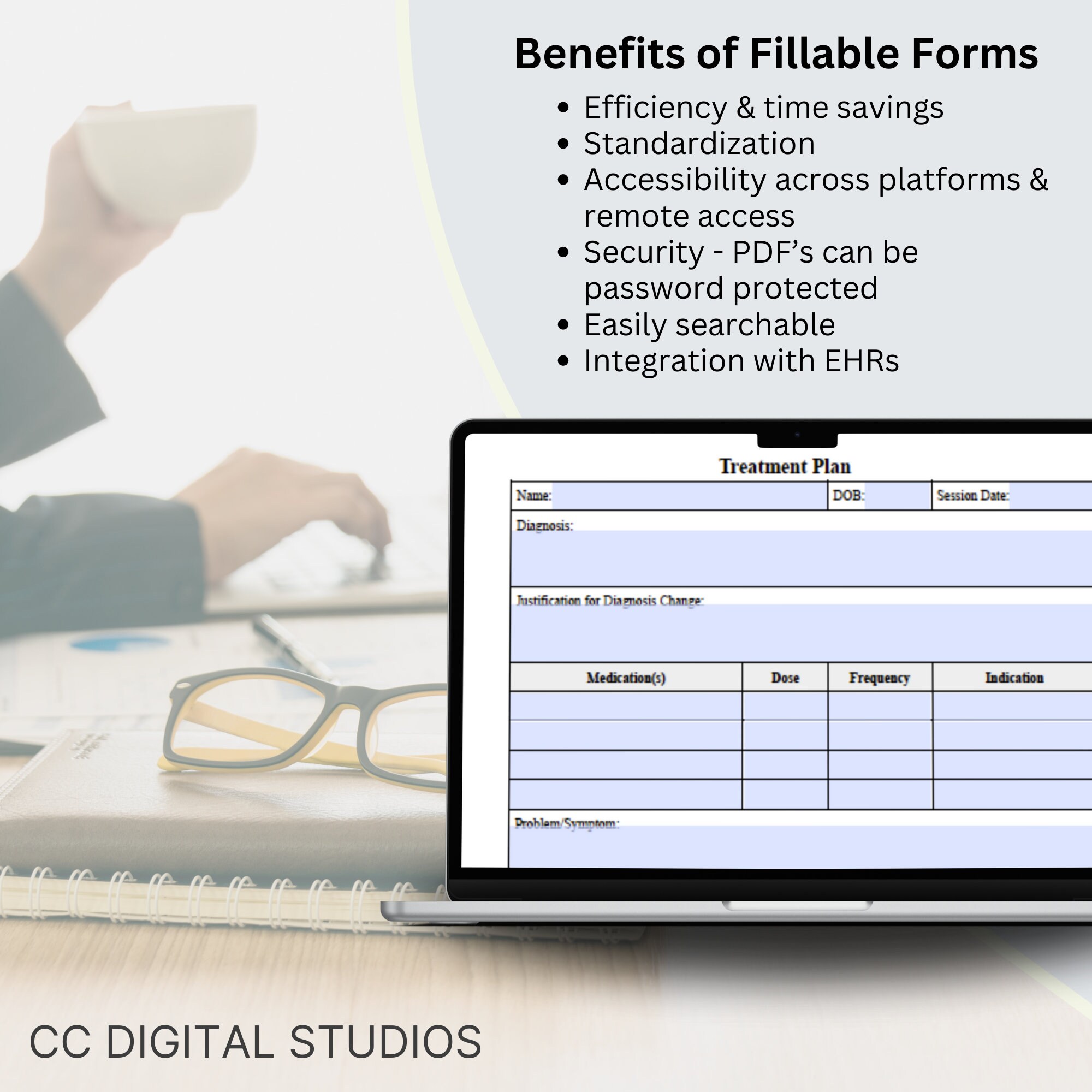 Treatment Plan Template for Psychotherapy, Fillable Treatment Planner ...