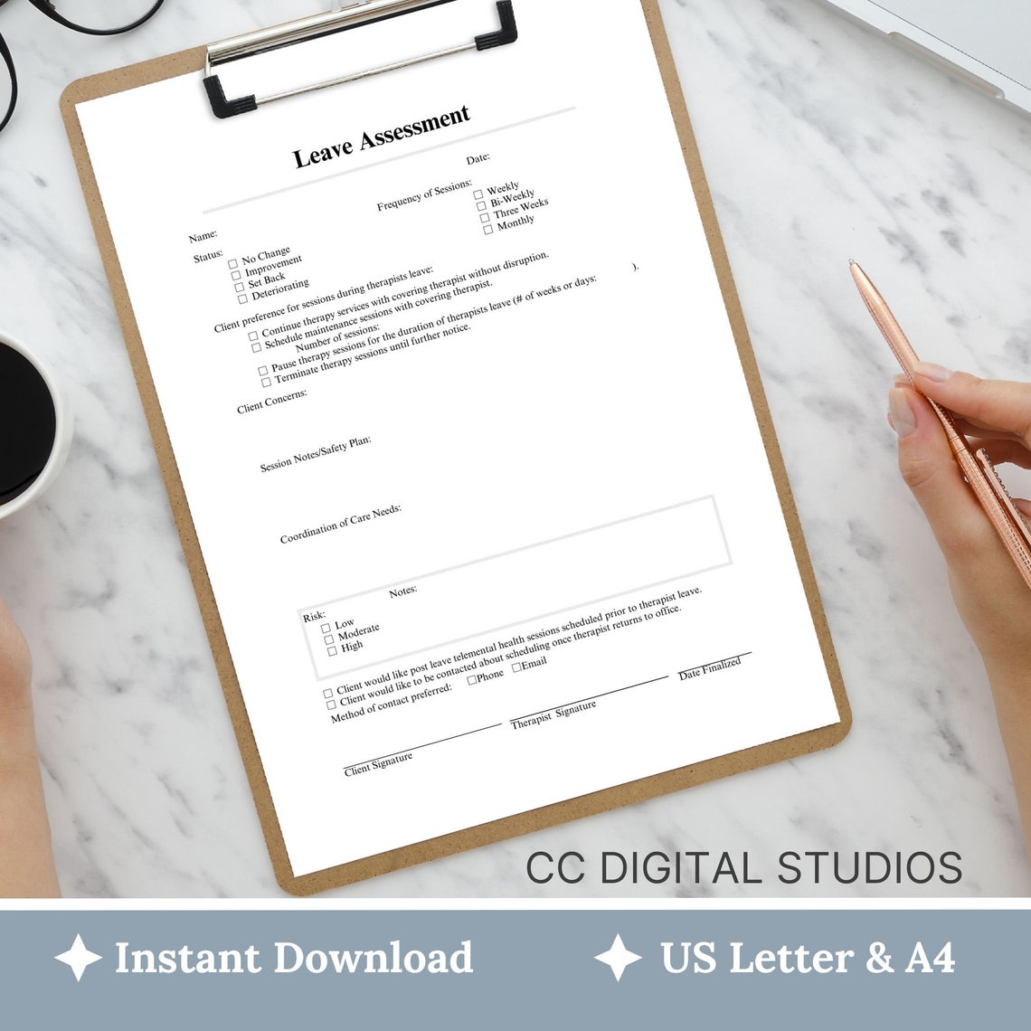 Therapist Leave of Absence Assessment: Private Practice Forms (fillable ...