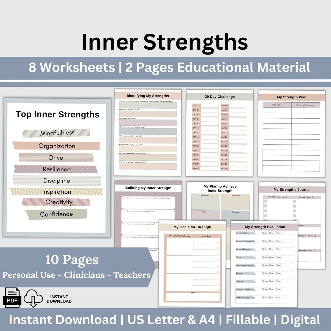 Internal Family Systems Strength Based Therapy Worksheets, Solution ...