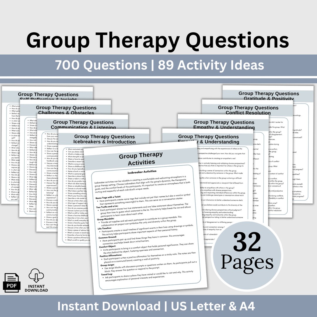 Group Therapy Questions, Therapy Cheat Sheet, Open Ended Questions ...